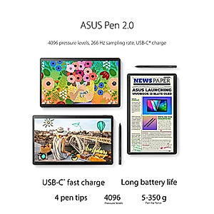 ASUS VivoBook 13 Slate 2-in-1 Laptop, 13.3â€ FHD OLED Touch Display, Intel Pentium N6000 Quad-Core CPU, 8GB RAM, 256GB PCIe® 3.0 SSD, Windows 11 Home, Black, T3300KA-DH26T