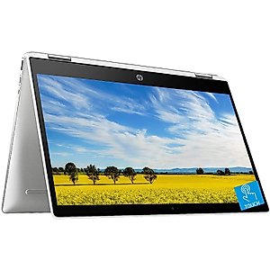 HP Chromebook X360 2-in-1 14.0” HD (1366 x 768) Touch-Screen Portable Laptop, Intel Celeron Processor N4000, 4GB Memory, 32GB eMMC Flash Memory, Webcam, Wi-Fi, Chrome OS, White