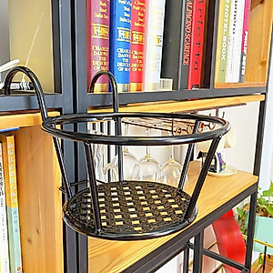 VIXPET Removable Balcony Rail Flower Pot Holder Railing Potted Plant Rack Hanging Flower Pot Shelf Stand-Black