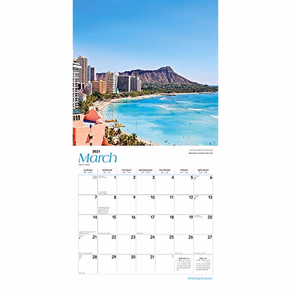 Wild & Scenic Hawaii 2021 Calendar: Foil Stamped Cover