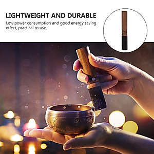 ARTIBETTER Singing Bowl Mallet 13CM Tibetan Singing Bowl Striker Sound Bowl Stick Wooden Buddha Sound Bowl Mallet For Meditation Yoga Relaxation Mindfulness Bowls Brown