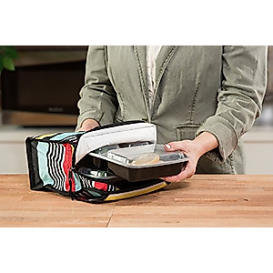 Meal Prep Haven 3 Compartment Airtight Lid Food Containers, 32 oz, Multicolored