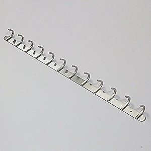 QT Home Decor Hook/Coat Rack with 12 Square Hooks- Modern Wall Mounted - Ultra Durable with Solid Steel Construction, Brushed Stainless Steel Finish, Super Easy Installation, Rust and Water Proof.