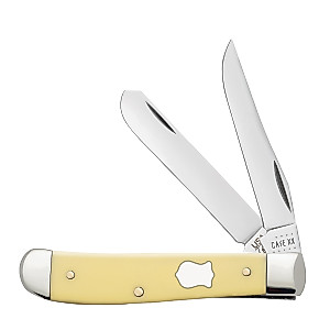 Case XX WR Pocket Knife Yellow Synthetic Mini Trapper CS Item #32530 - (3207 CS) - Length Closed: 3 1/2 Inche