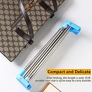 GIPOBUY Portable Clothes Rack Folding Travel Garment Rack, Foldable Collapsible Clothing Rack, Portable Hanging Drying Rack for Dance,Outdoor,RV, New Upgraded Easy Lock and Release(Non-Heavy Duty)