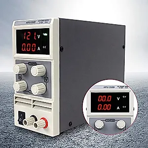 KPS1203D DPS305U Adjustable Switch DC Adjustable Power Supply 4-Digital LED Display AC110V for Lab, Automobile Battery Charger, DIY Tool, Repair, Research (KPS1203D)