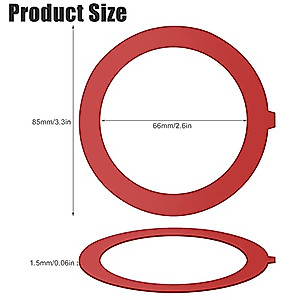 3pcs Canister Flush Valve Seal for Kohler, Silicone Flush Valve Seal Kit Leak-Proof Toilet Tank Gasket Replacement Compatible with Kohler K-GP1059291 (Red)