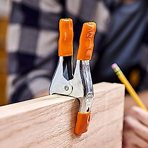 Adjustable Clamp Co Jorgensen 3202-HT 2-Inch Spring Clamp with Handle and Tip,Silver/Orange