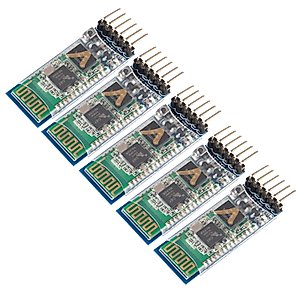 5PCS HC-05 Wireless Bluetooth Receiver RF Serial Transceiver Module Master Slave Integrated Bluetooth Module 6 Pin Wireless Serial Port Communication BT Module