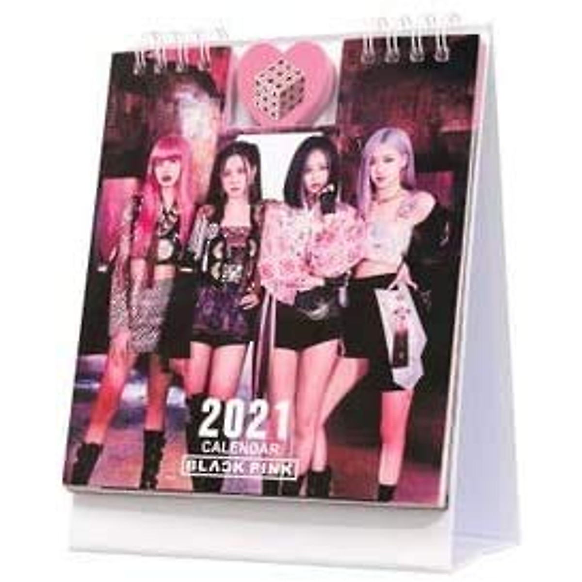 CHOCHO Blackpink Gift Box Fans Set for Blink Girl Includes 1 Calendar, 1 Keychain, 12 Sets of Stickers, 1 Mobile Phone Ring, 4 Badges, 1 Set of lomo Photo Album, 1 Mobile Phone Lanyard