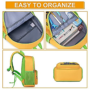 LOIDOU Toddler Backpack Boys 15 Inch Kids Preschool Kindergarten School Backpack Book Bag for Daycare Nursery Travel with Chest Strap，Fits 3 to 8 years old