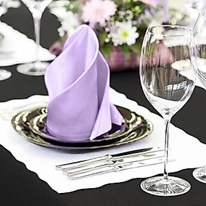 Tableclothsfactory 20x20 Lavender Wholesale Polyester Linen Napkins for Wedding Birthday Party Tableware - 5 PCS