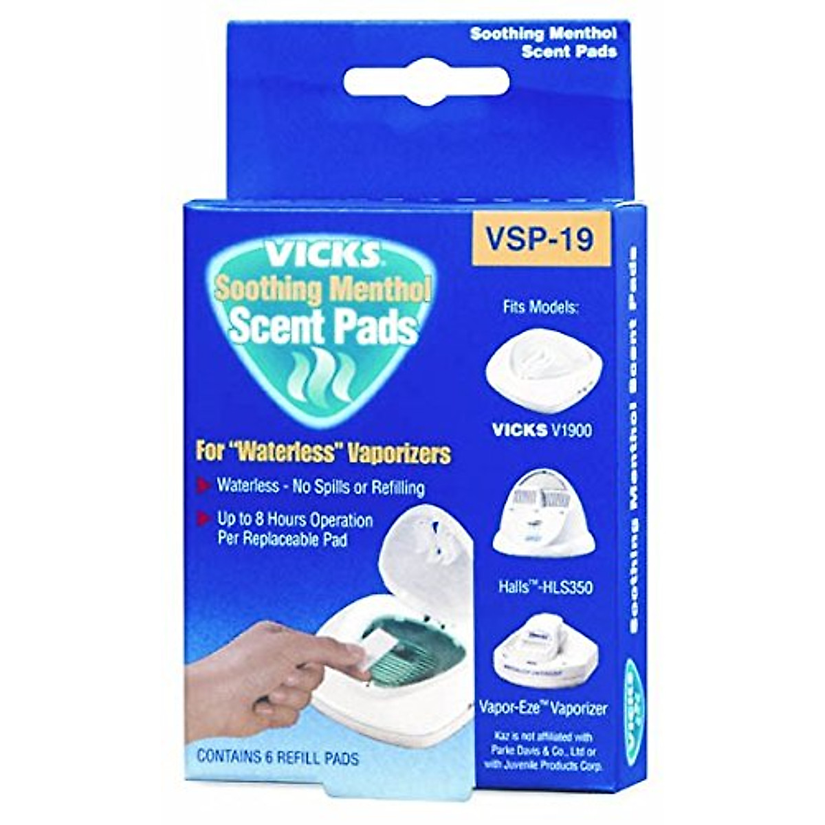 Vicks VSP19 Soothing Menthol Scent Pads 6 Count