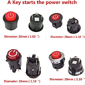 jiaruixin A Key Starts The Power Switch Button Start Switch Accessory, for Kids Powered Ride on car Children Electric Ride on Toys Replacement Parts