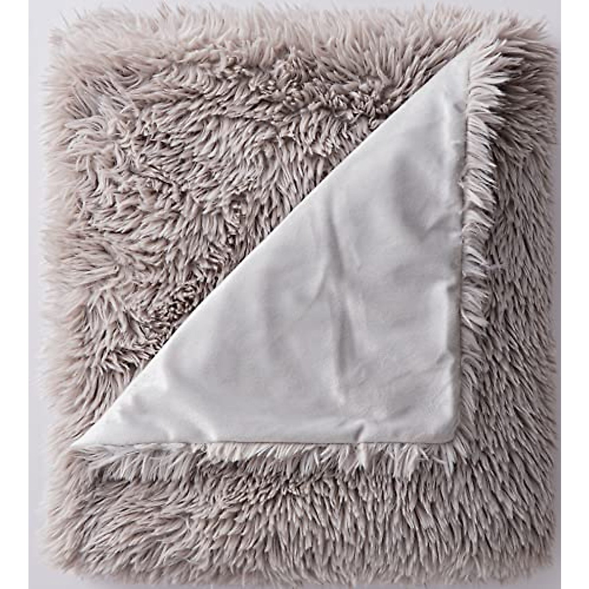 Artisan 34 Extra Warm and Cozy Luxury Faux Fur Blanket - Fuzzy and Fluffy Super Soft Reversible Taupe Throw Blanket for Bed, Couch, Home Décor- Double Sided, Ultra Soft Throw Blanket