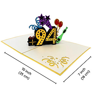 ALPHAK Happy 94th Birthday 3D Pop Up Card, Birthday 3D Greeting Card, 94th Birthday Gifts