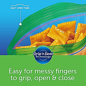 Ziploc Snack Bags, Storage Bags for On the Go Freshness, Grip 'n Seal Technology for Easier Grip, Open, and Close, 270 Bags Total