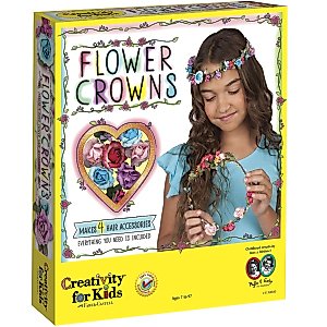Creativity for Kids Flower Crowns Craft Kit - Create 4 Hair Accessories