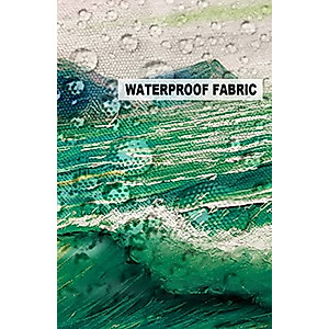 Outdoor Waterproof Pillow Covers for Patio Furniture Watercolor Ocean Wave Green Decorative Throw Pillow Cover Abstract Beach Scene Pillowcases Set of 2 Cushion Case for Sofa Couch Chair 18 x 18 in