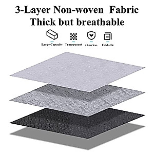 Homelove Under Bed Storage Bags, 2 Pack Fabric Underbed Storage Containers with Reinforced Handles and Clear Window Foldable Bedroom Organizer Bags Bin for Blankets Clothes Comforters Toys,Grey