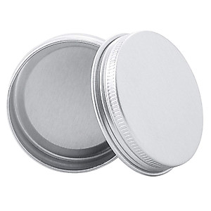 6 Ounce Aluminum Cans 180 mL Screw Lid Metal Storage Tins Containers for Storing Spices, Candies, Lip Balm, Candles, 12 Pcs.