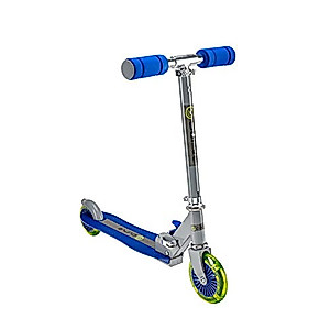 Curve ACTSCOT-488CV-BLU Kids Scooter W/Light Up Wheel and Plastic Deck, Easy Fold-N-Carry Design, Ultra-Lightweight, Portable Folding Design Comfortable & Safe Durable & Easy to Ride, Blue