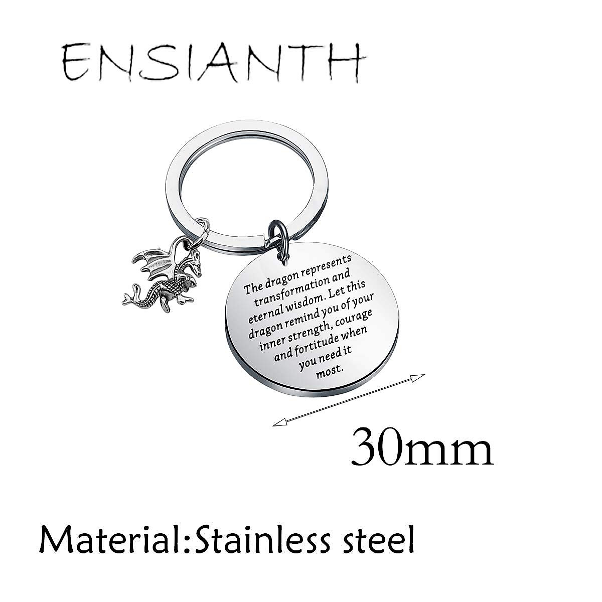 ENSIANTH Dragon Keychain Dragon Lover Gift Dragons Jewelry Inspiration Gift for Friend (Dragon Keychain)