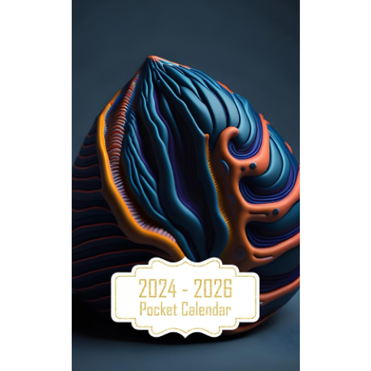 Pocket Calendar 2024-2026: Two-Year Monthly Planner for Purse , 36 Months from January 2024 to December 2026 | Colorful toy seashell