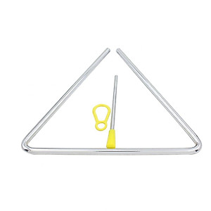 Music Triangle, Children Music Enlightenment Musical Percussion Instrument Steel Triangle with Striker(8inches)