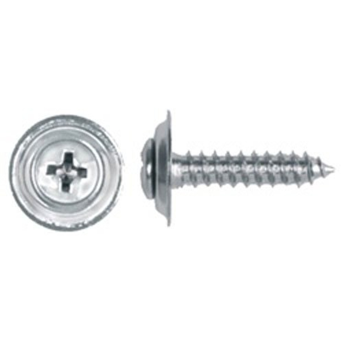 AMZ Clips And Fasteners 100 Phillips Oval Head 8 x 3/4inches Chrome Sems Screws