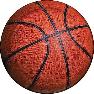 Creative Converting 8 Count Sports Fanatic Basketball Sturdy Style Paper Lunch Plates, 7", Orange
