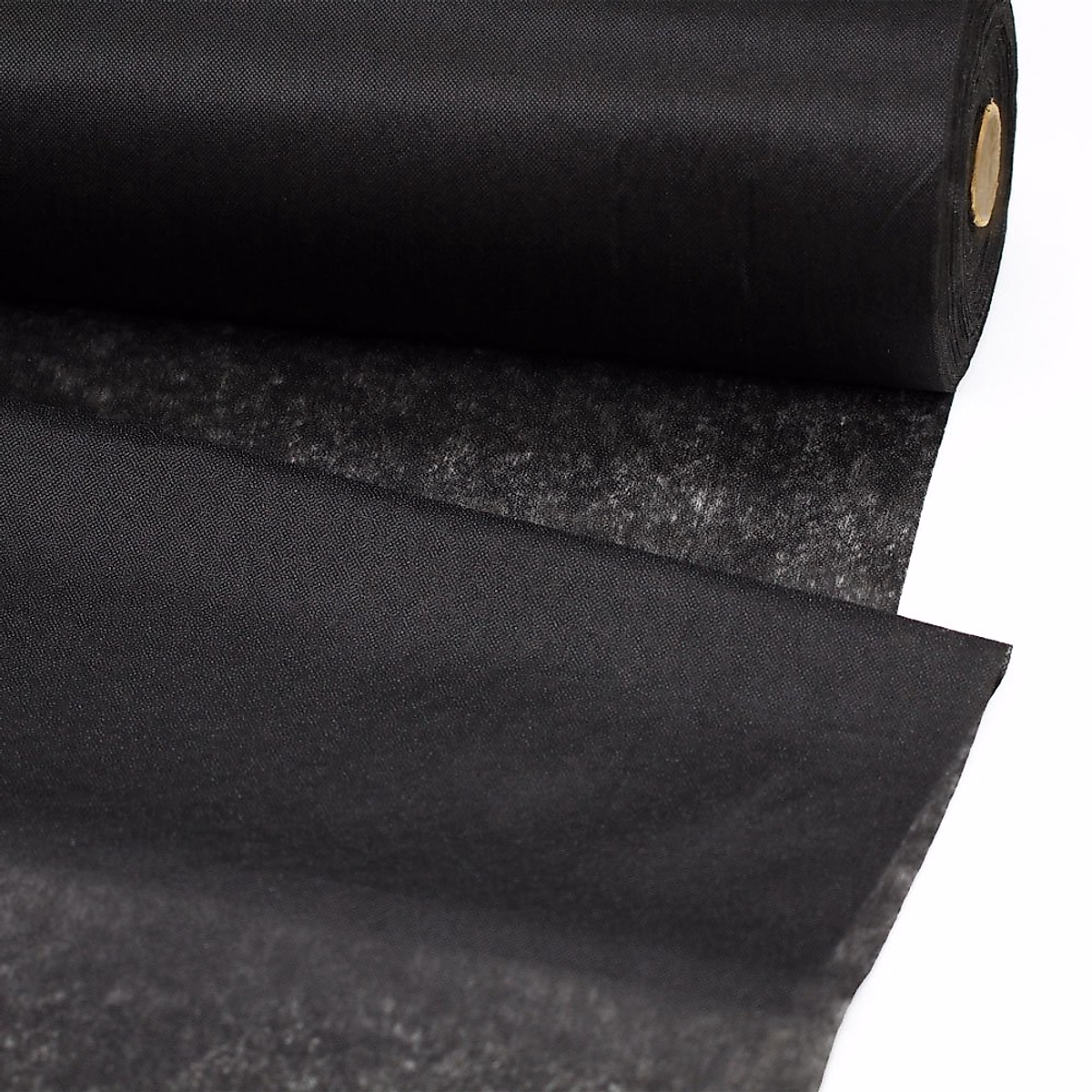 Lightweight Non-Woven Fusible Interlining Fabric, Black, by The Yard