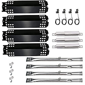 Hisencn Grill Replacement Parts for Charbroil 463436215, 463436214, 463436213, 463439915, 467300115, 463439914, 461372517, G432-Y700-W1, G432-0078-W1, Grill Burner, Heat Plate, Crossover Tube