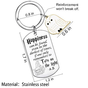 ichrati Magic Movie Gifts Valentines Keychain Merchandise Personalized Keychains Wizardry Gift for Daughter Teen Girls Trendy Stuff Inspirational Gift for Women A.D. Quotes key Chain Keepsakes