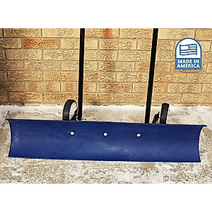 The Snowcaster 30SNC 36-inch Bi-Directional Wheeled Snow Shovel Pusher and Barn Shovel, 7.5" x 36 ", Blue