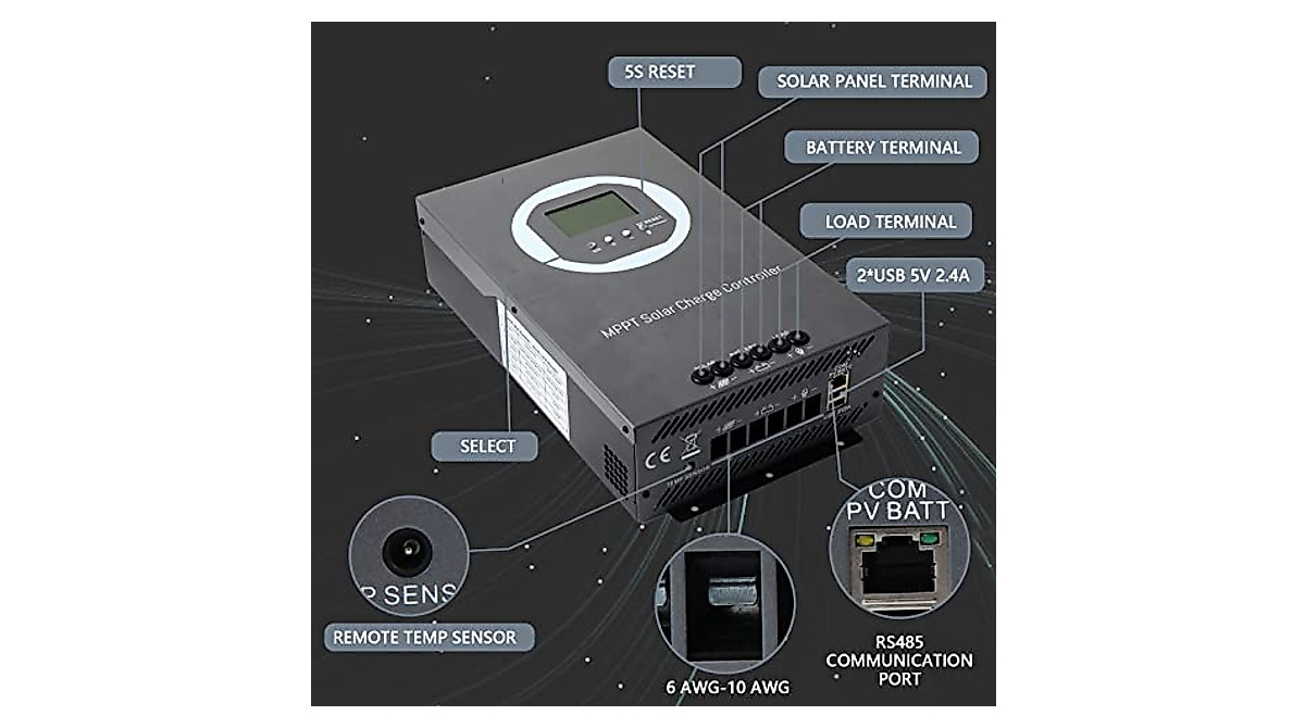 100A MPPT Solar Charge Controller 48V with High Efficiency and Safety