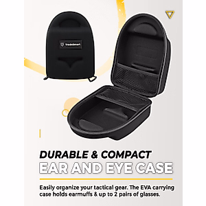 TradeSmart All-in-One Gun Range Safety Duo Kit, Pink & Grey Ear and Eye Protection Kit for Men and Women, U.S. Certified