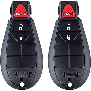 3 Button Key Fob for Dodge Charger , Challenger, Grand Caravan, RAM 1500 2500 3500,Keyless Entry Remote Replacement Fit for Chrysler Town and Country,Chrysler 300 with 433MHZ FCC ID M3N5WY783X (2PCS)