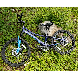 Royalbaby Explorer Kids Bike Aluminum 20 Inch Bicycle Front Shock for Boys Girls Ages 7-12 Years, Dark Blue