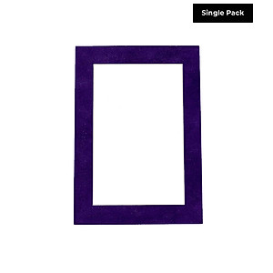 Poster Palooza 8x10 Matboard Precut Purple Crocus Suede for 6x8 Photo - for Frames Measuring 8 x 10 Inches - Bevel Cut Matte to Display Art Measuring 6 x 8 Inches - Acid Free ONE MAT