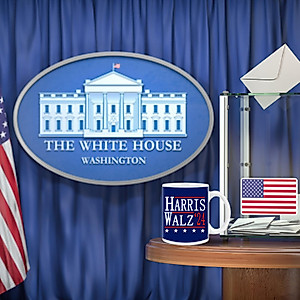 WENSSY Harris Walz 2024 Mug, Harris 2024 Election Mug, Harris for President of The United States Mug, Kamala Harris Tim Walz Waltz for President Mug, 11 Ounce Blue