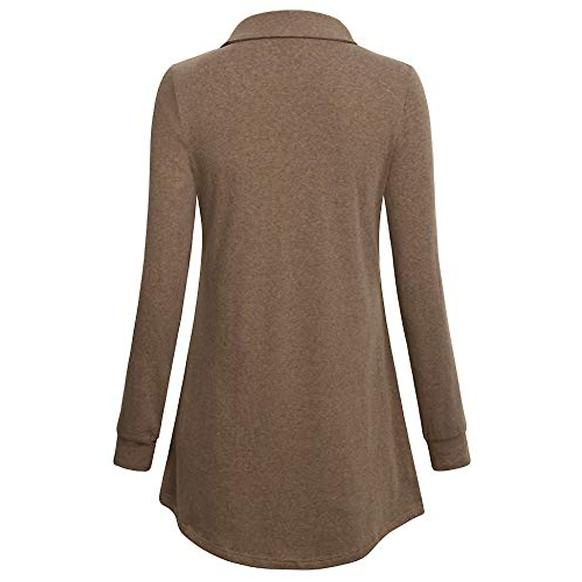 Timeson Fall Long Sleeve Tunic Tops for Women,Women Tunic Sweaters Winter Maternity Leggings Shirts Ladies Warm Fall Tops Zipper Flannel Shirt Casual Work Long Cotton Dressy Swing Christmas Blouses