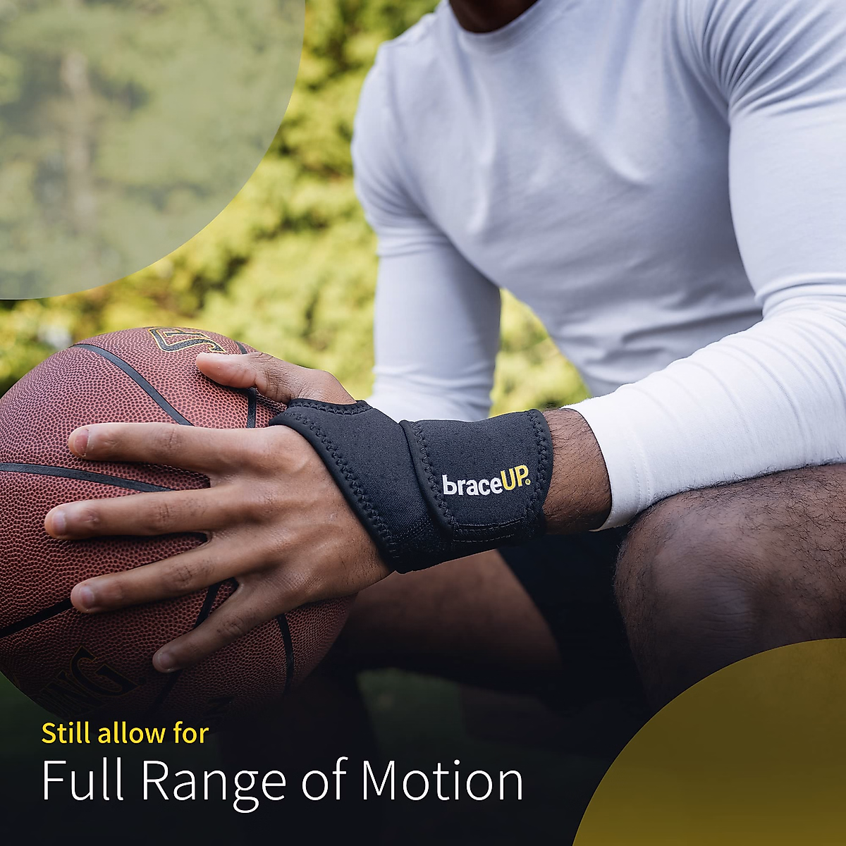 BraceUP Adjustable Wrist Wrap for Men and Women - Workouts Wrist Band, Carpal Tunnel Compression Wrist Brace, Tendonitis Wrist Splint, Left Right Hand One Size Adjustable (Silver)