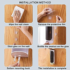 Nail-Free Wall Mount Plastic Bag Holder, 2 Opening Grocery and Shopping Bag Dispenser Hooks, Garbage Bag Organizer With Lid, Office Supplies Home Kitchen Bag Saver for Grocery Bags (White)