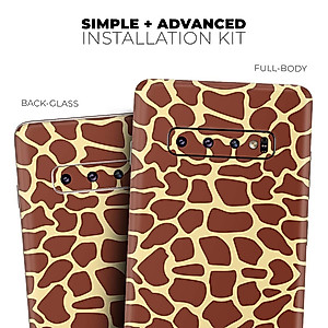 DesignSkinz Simple Vector Giraffe Print Protective Vinyl Decal Wrap Skin Cover Compatible with The Samsung Galaxy S20 (Screen Trim & Back Glass Skin)