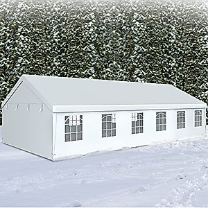 YITAHOME 20' x 40' Heavy Duty Gazebo with Reinforced Triangular Column Outdoor Party Wedding Tent Canopy Carport Shelter with Removable Sidewall Windows