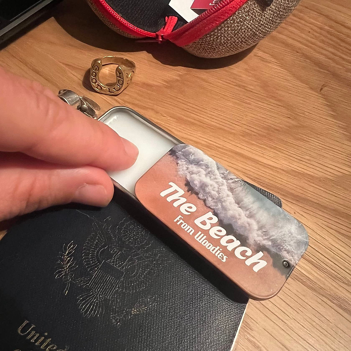 Woodies The Beach Cologne for Men - Blue Aquatic, Sea Salt, Clean Woodsy Musk - Travel-Ready Men's Fragrance, 1.13oz Balm