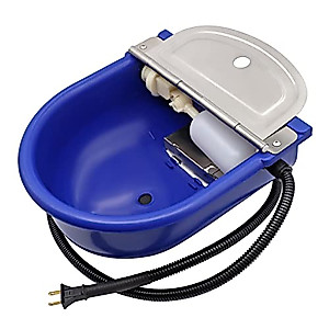 Automatic Livestock Waterer Heated Horse Water Bowl Automatic Cattle Cow Heated Water Bowl Dog Horse Cattle Drinking Bowl Constant Temperature Dispenser with Float Control