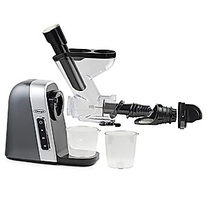 Omega MM400GY Medical Medium Cold Press Juicer Machine, Vegetable and Fruit Juice Extractor, Triple-Stage Slow Masticating Juicer, 200 W, Gray