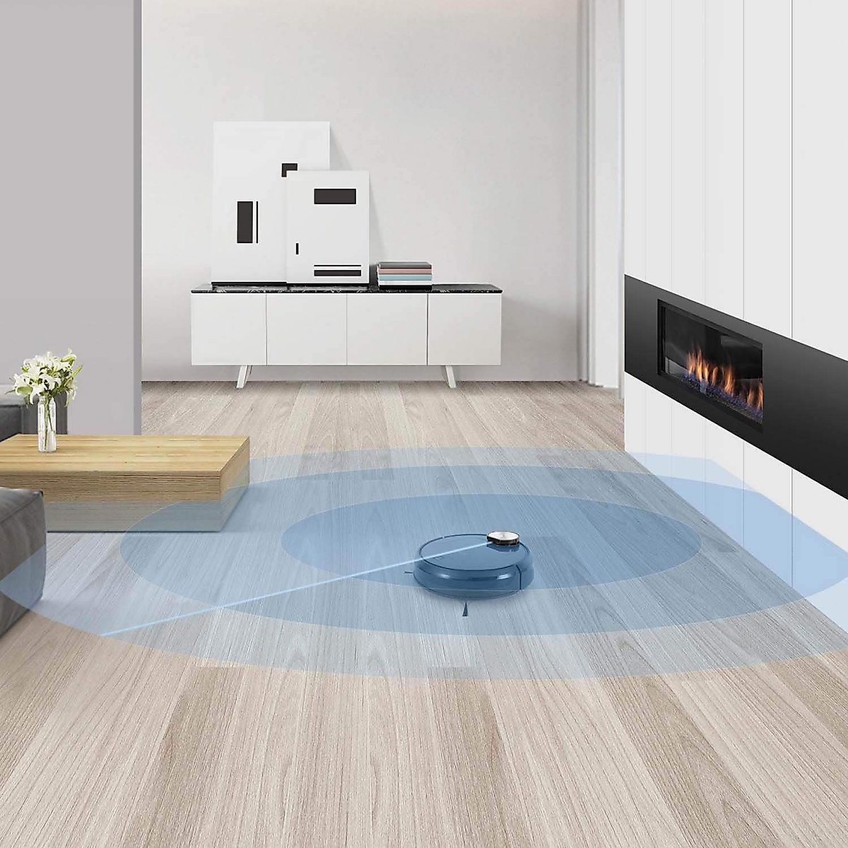 Ecovacs Deebot R95 Robotic Vacuum with the Latest Mapping Technology, Perfect for Bare Floors and Carpets, and Homes with Pets, Wifi Enabled, Compatible with Alexa